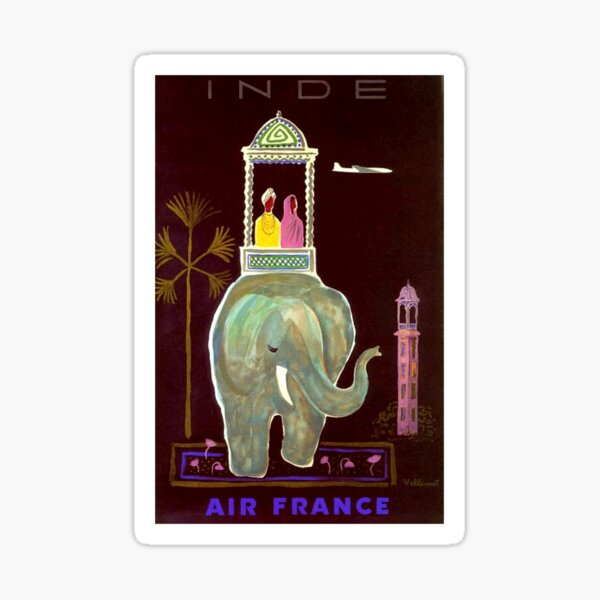 "Vintage India Travel Poster" Sticker for Sale by AllVintageArt | Redbubble