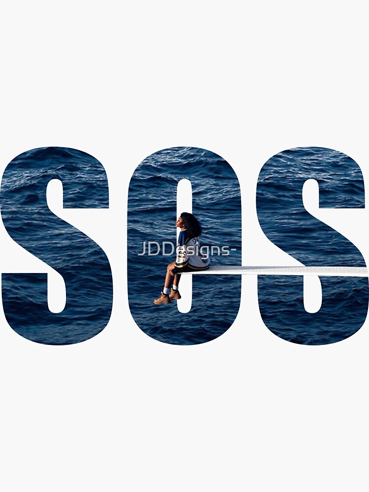 "SOS SZA" Sticker for Sale by JDDesigns- | Redbubble