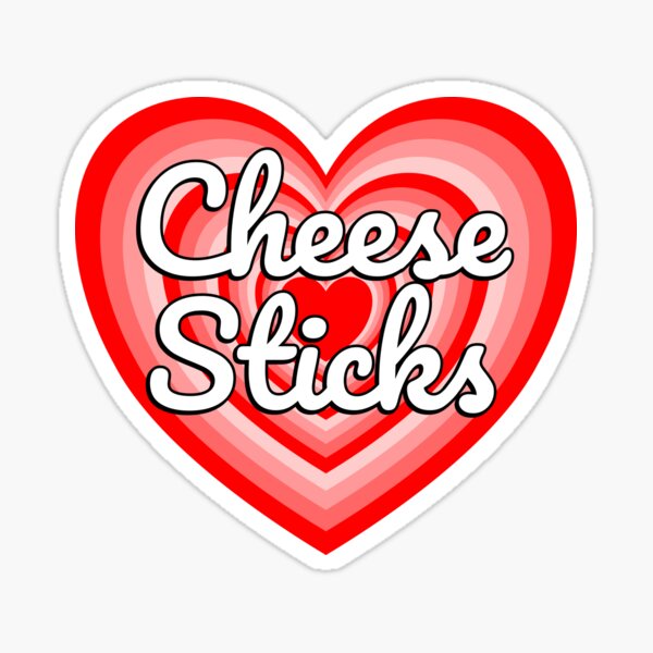 "I Love Cheese Sticks Heart Funny Cheese Lover Mozzarella Sicks Cheese ...