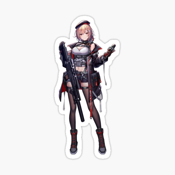 "Anime Girl Gun" Sticker for Sale by kittiescuties | Redbubble