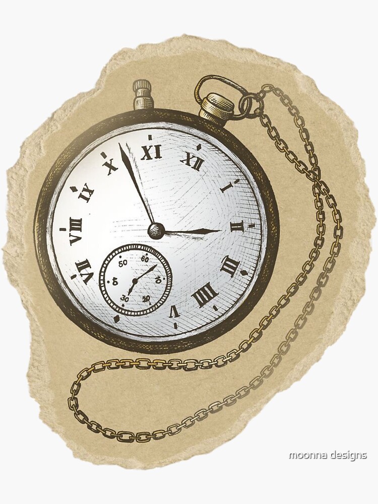 "vintage clock cut out sticker" Sticker for Sale by saraholiveira06 ...