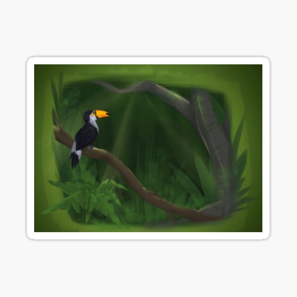 "Jungle Toucan" Sticker for Sale by Skyseeker-Art | Redbubble