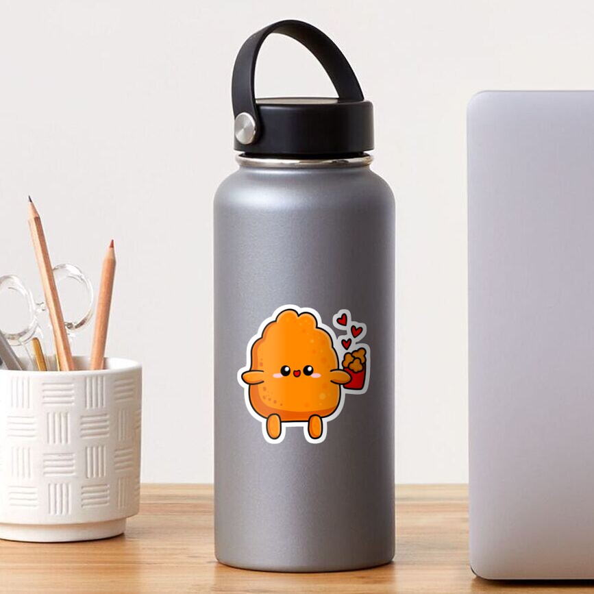 "Cute Chibi Chicken Nugget" Sticker for Sale by SpaceTruck | Redbubble