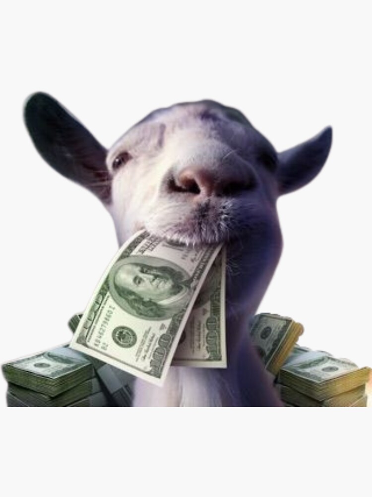 "Funny Goat Simulator design" Sticker for Sale by mopublishing | Redbubble