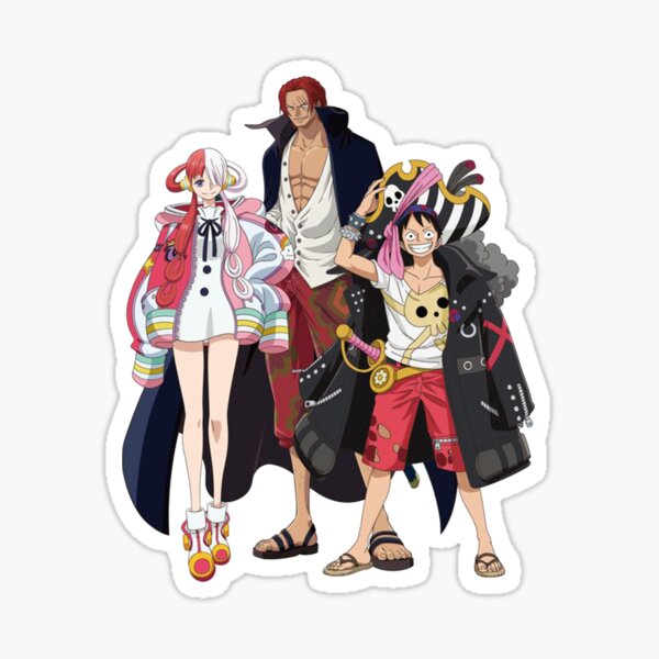 "One Piece Uta - Shanks - Luffy" Sticker for Sale by HD90 | Redbubble