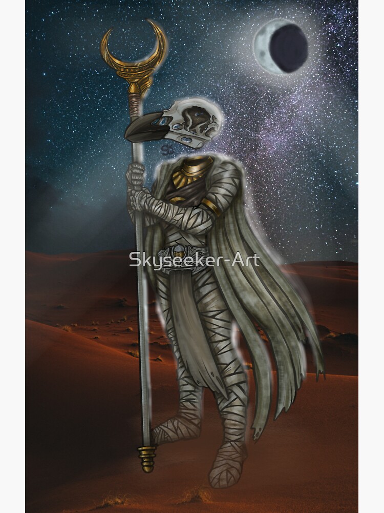 "Moon Knight Khonshu (Raven Skull)" Sticker for Sale by Skyseeker-Art ...