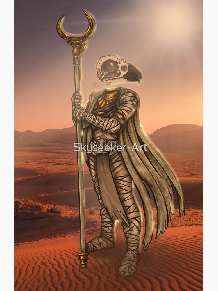 "Moon Knight Khonshu (Osprey Skull)" Sticker for Sale by Skyseeker-Art ...