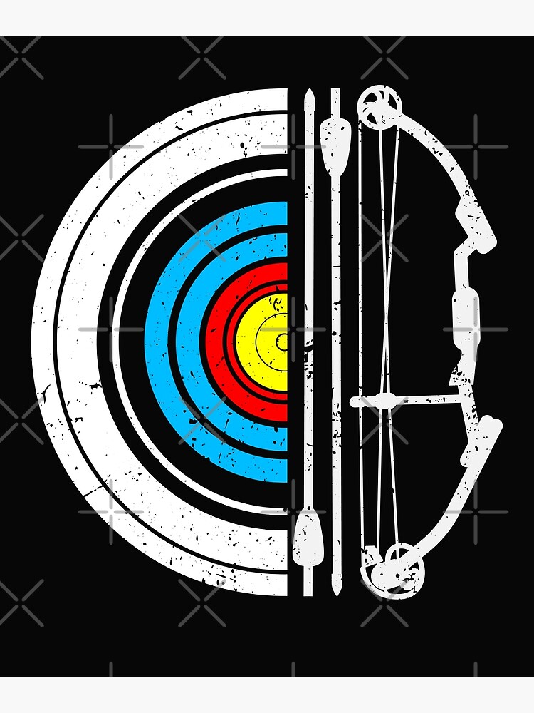 "Vintage Grunge Bow and Arrow Bullseye" Poster for Sale by laiwole ...
