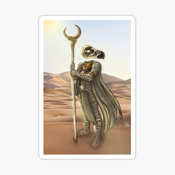 "Moon Knight Khonshu (Greater Spotted Eagle Skull)" Sticker for Sale by ...