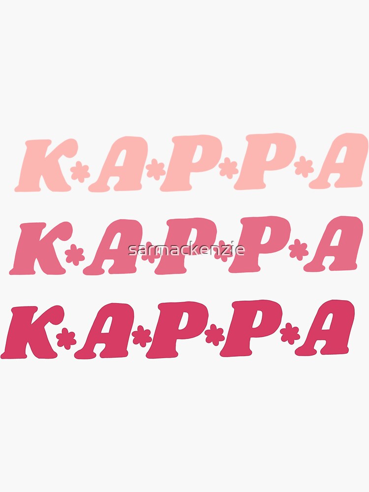 "Pink kappas" Sticker for Sale by sarmackenzie | Redbubble