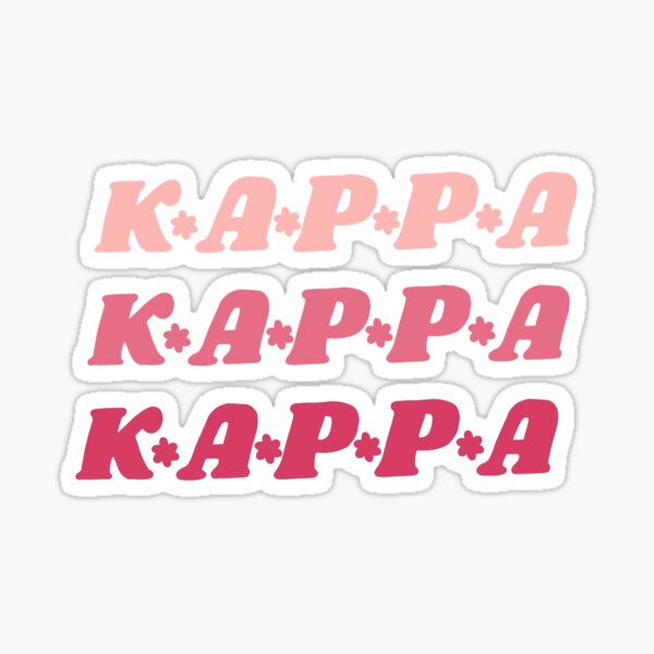 "Pink kappas" Sticker for Sale by sarmackenzie | Redbubble