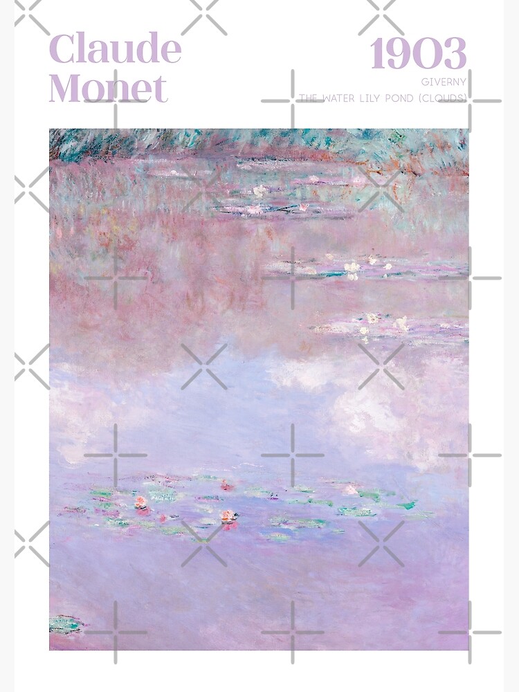 "The Water Lily Pond by Claude Monet, Pink Lavender Color " Poster for ...