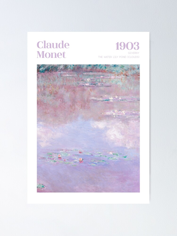 "The Water Lily Pond by Claude Monet, Pink Lavender Color " Poster for ...
