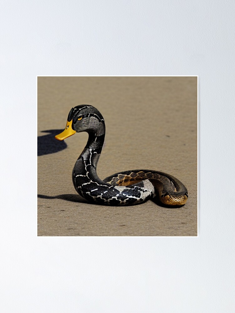 "Snake Duck Hybrid" Poster for Sale by AiArtist01 | Redbubble