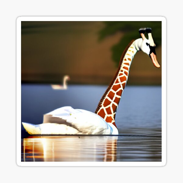 "Swan Giraffe Hybrid" Sticker for Sale by AiArtist01 | Redbubble