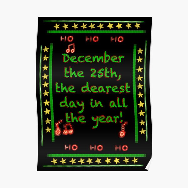 8 Bit Scrooge Musical Black Background Christmas Poster For Sale By Jolabrese Redbubble