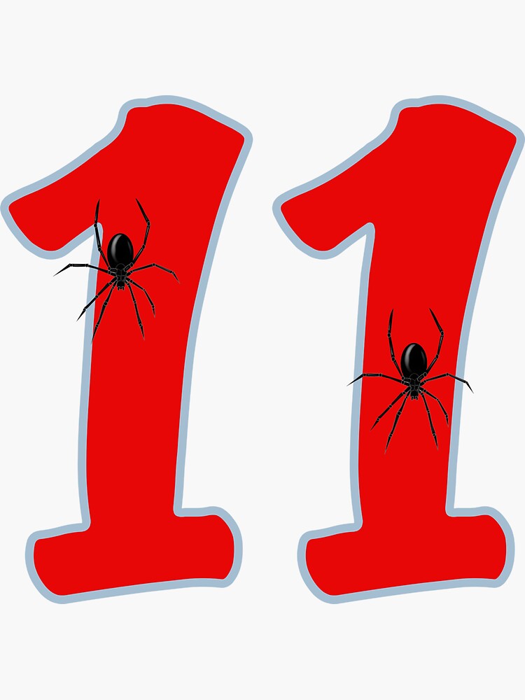 "Number 11" Sticker for Sale by zuporouge | Redbubble