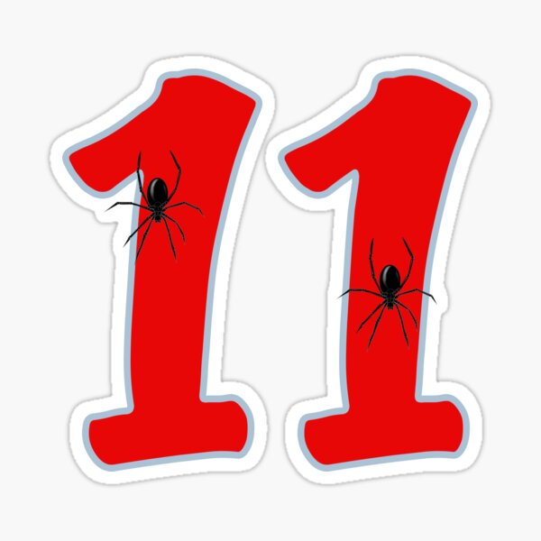 "Number 11" Sticker for Sale by zuporouge | Redbubble