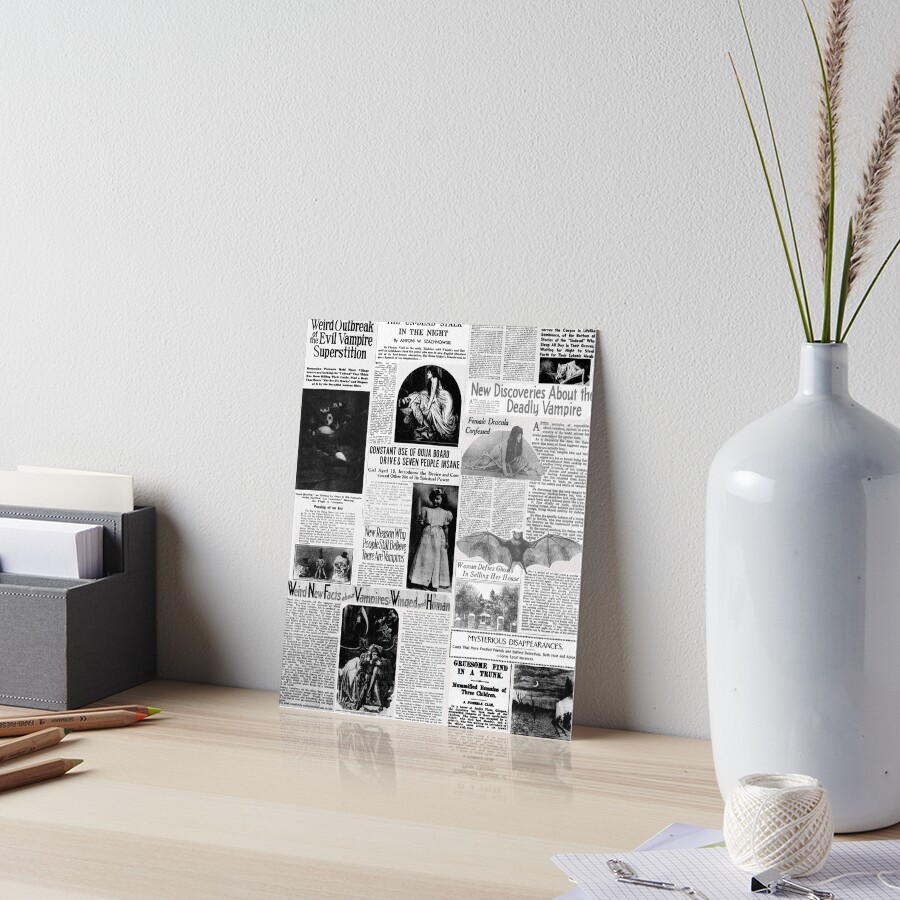 "Spooky Newspaper Clippings" Poster for Sale by spookyhobbit | Redbubble
