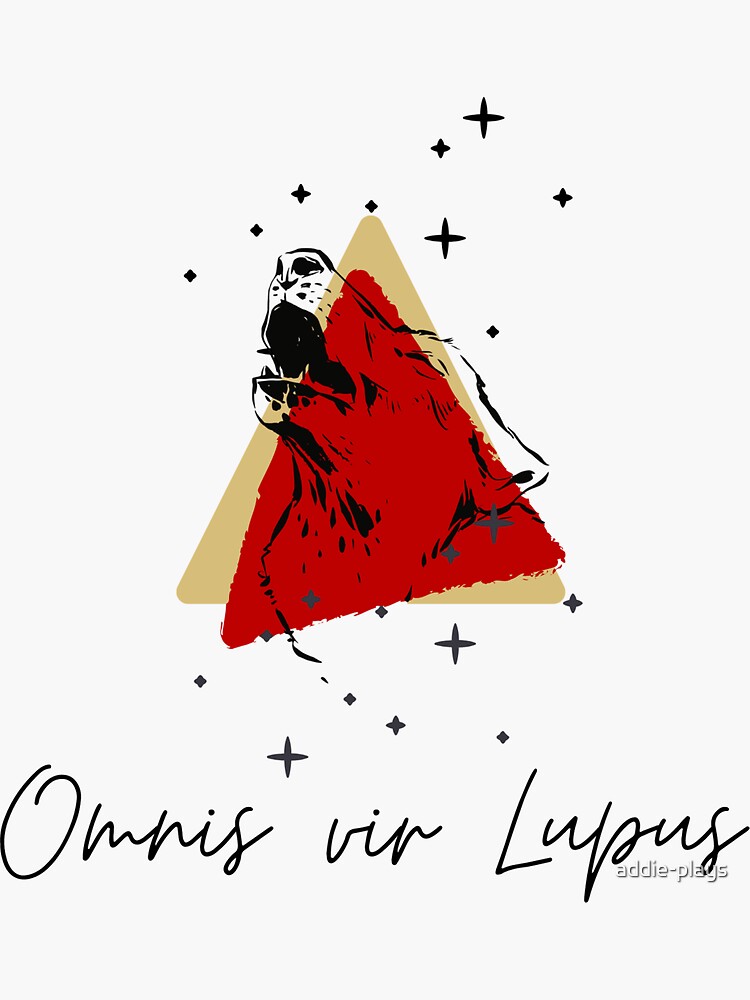 "Omnis vir Lupus Wolf Howler Red Rising Inspired" Sticker for Sale by ...