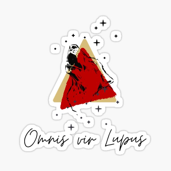 "Omnis vir Lupus Wolf Howler Red Rising Inspired" Sticker for Sale by ...