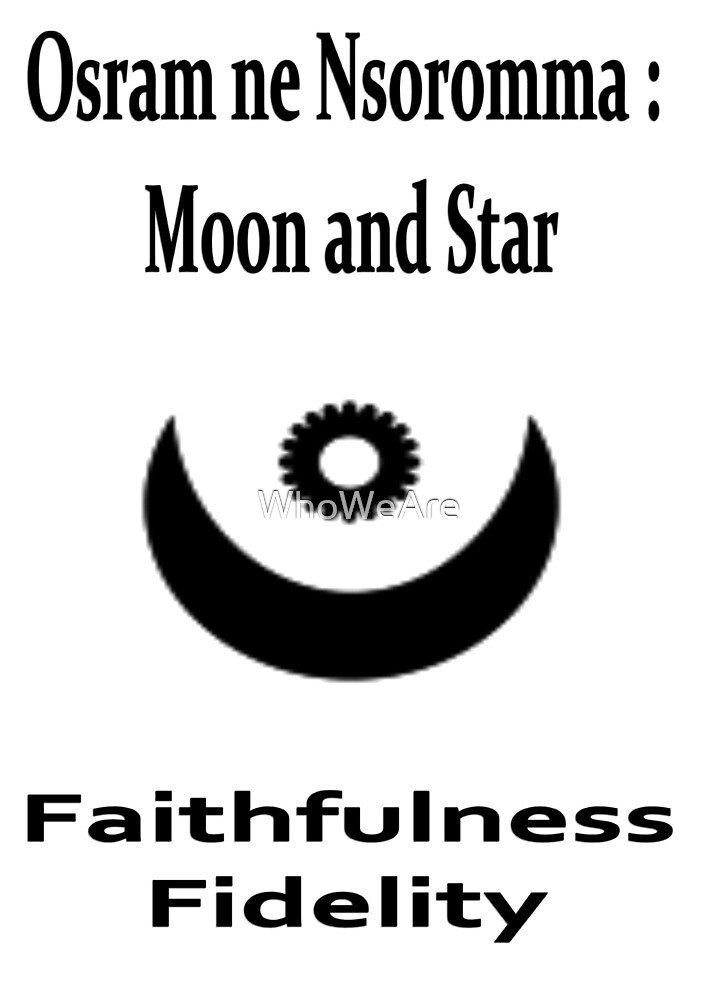 "Ghanaian Adinkra Symbol 'Osram ne Nsoromma' with description" by ...