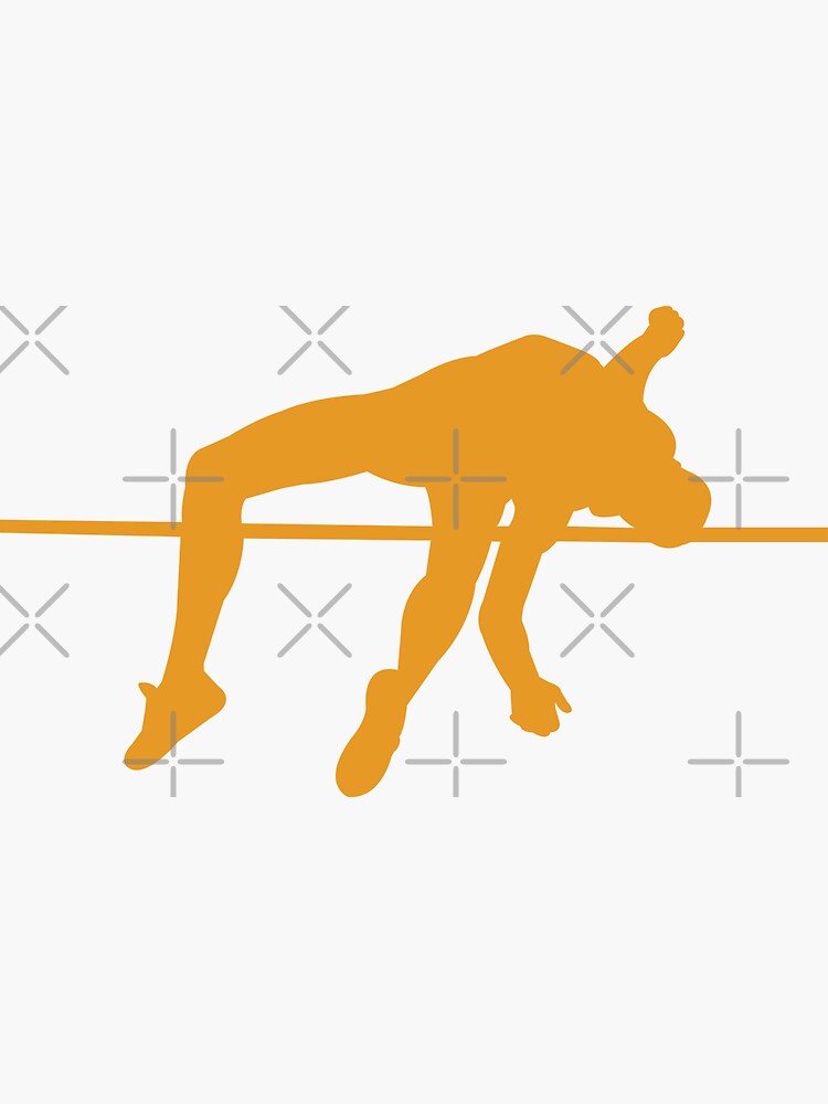 "Mens High Jump" Sticker for Sale by BeaSchoney | Redbubble