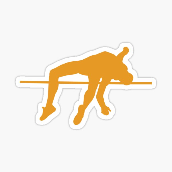 "Mens High Jump" Sticker for Sale by BeaSchoney | Redbubble