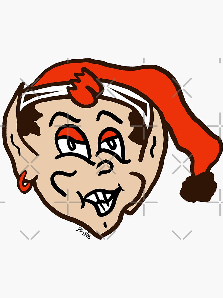 "Brownie Elf Head" Sticker for Sale by LockedUp | Redbubble