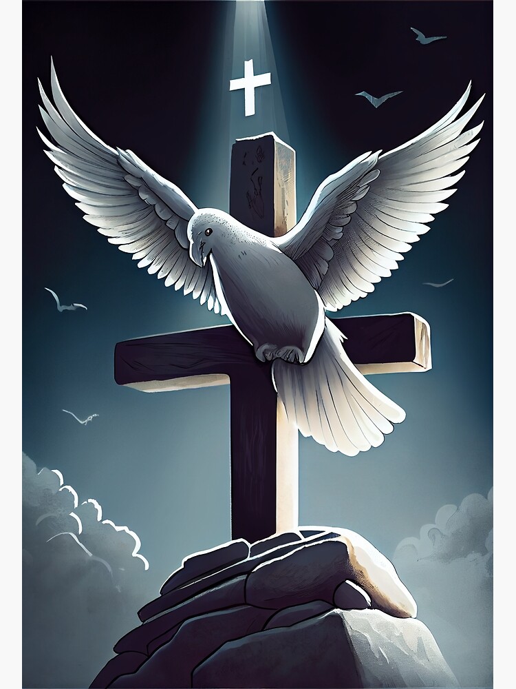 "Holy Spirit and Cross in the style of Graphic Novel" Poster for Sale ...