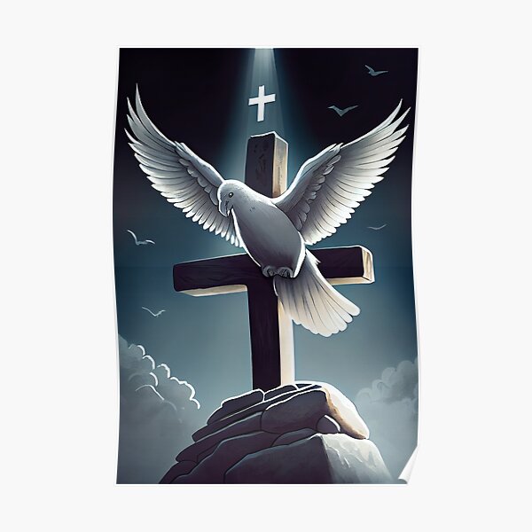 "Holy Spirit and Cross in the style of Graphic Novel" Poster for Sale ...
