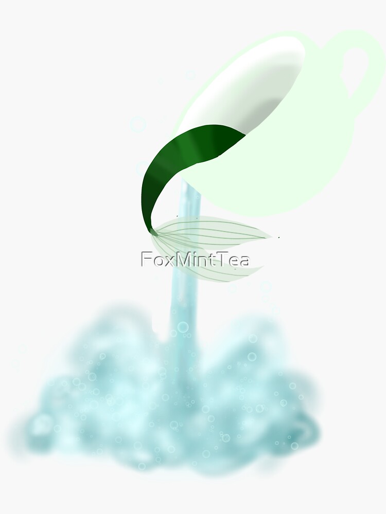 "Teacup Waterfall" Sticker for Sale by FoxMintTea | Redbubble