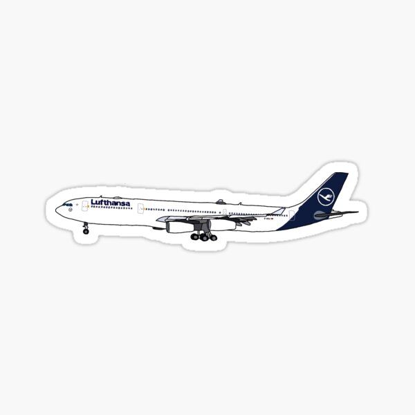 "Lufthansa Airbus A340-300" Sticker for Sale by atlspotter | Redbubble