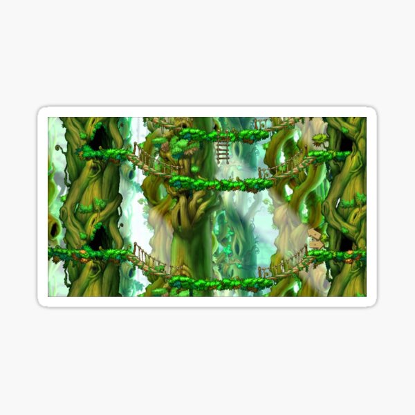 "MapleStory Ellinia Tree Dungeon Nostalgic Forest" Sticker for Sale by ...