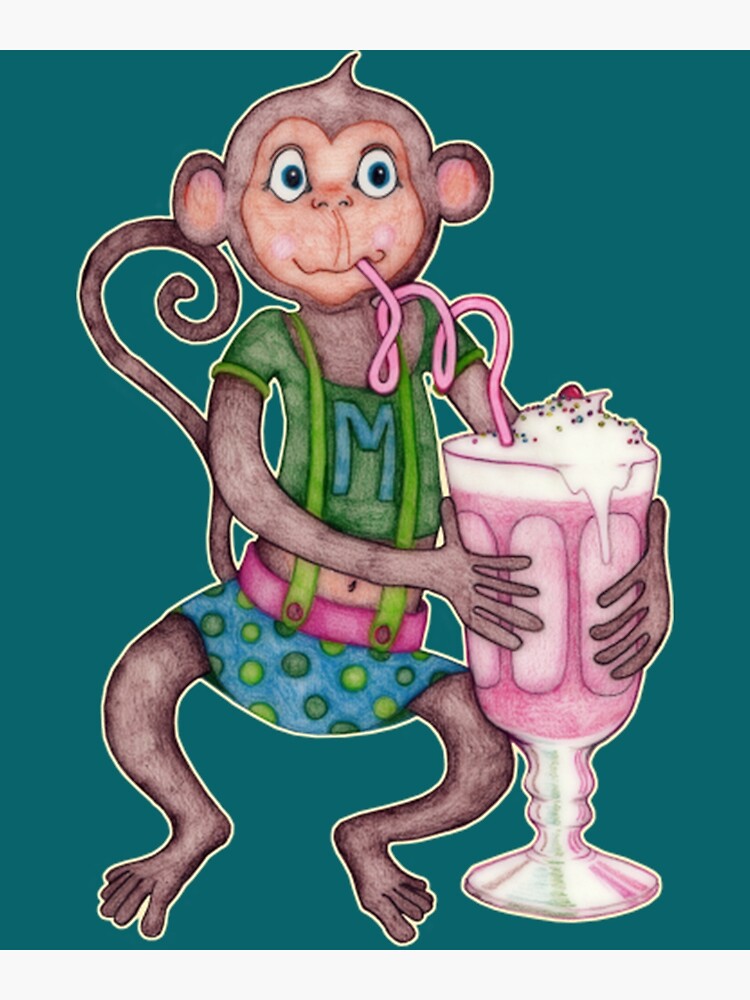 "Milkshake Monkey" Poster for Sale by BailaAryanna | Redbubble