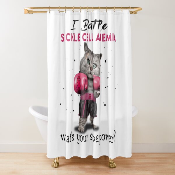 Cortina de ducha «Guerrero con anemia de células falciformes: lucho ...