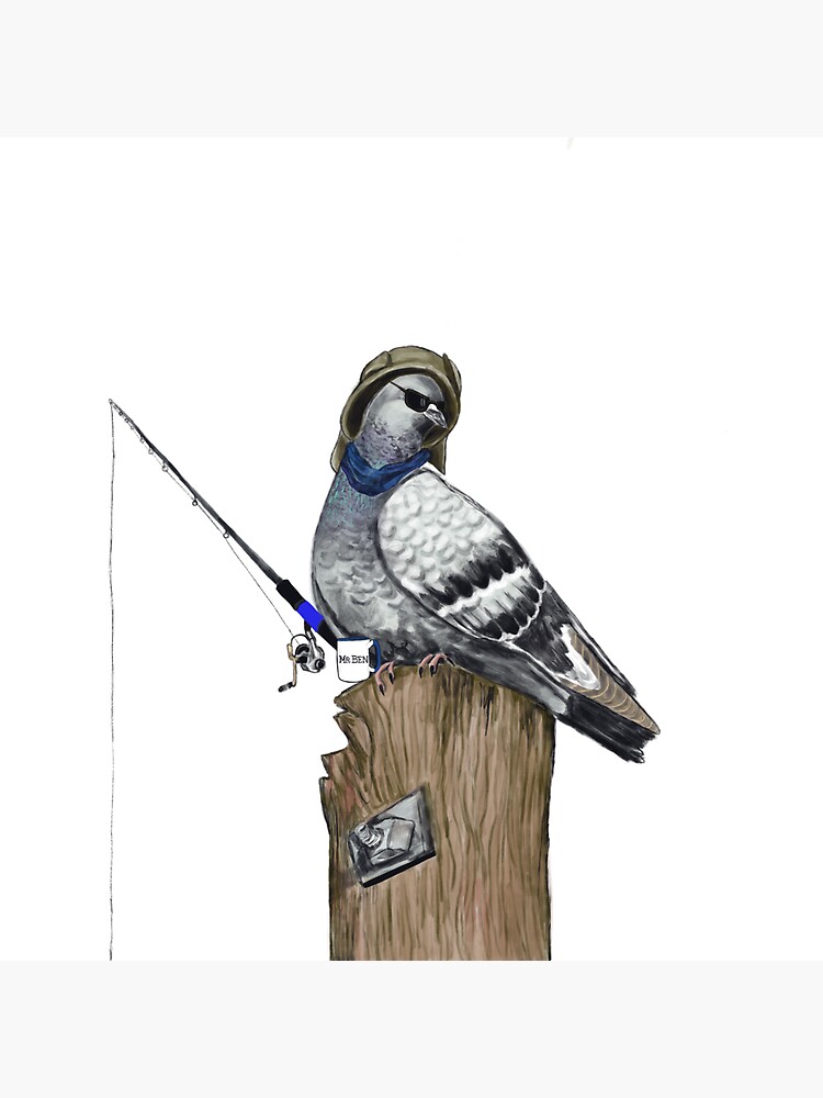 "Mr Ben the Pigeon " Sticker for Sale by thedailypidge | Redbubble