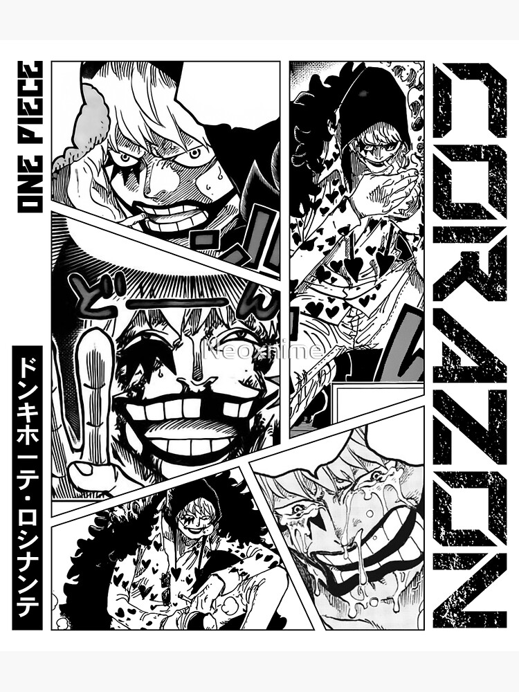 "Corazon Manga Panel - black version" Poster for Sale by Neoxnime ...