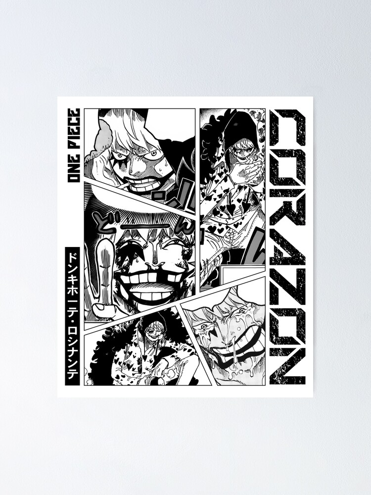 "Corazon Manga Panel - black version" Poster for Sale by Neoxnime ...