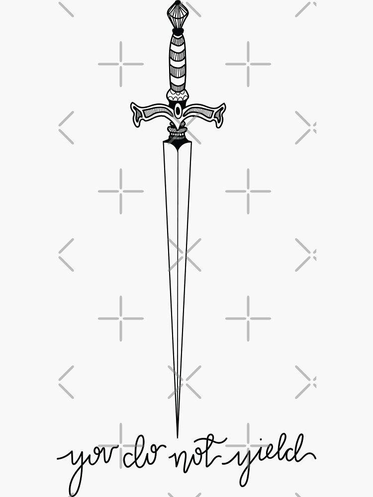 "You do not yield ACOTAR " Sticker for Sale by ChloeeChaos | Redbubble