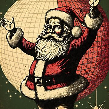 "Santa Disco Ball" Greeting Card for Sale by JigglePeek | Redbubble