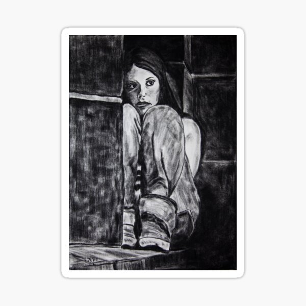 "The lonely girl" Sticker by Falko-Follert | Redbubble