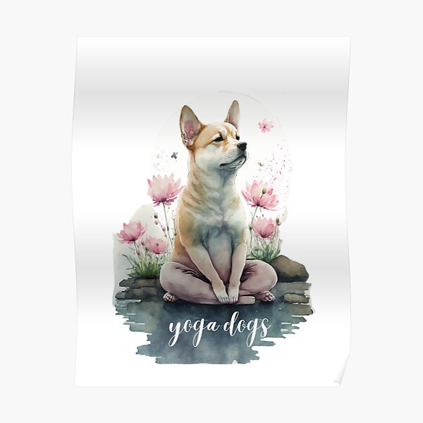 "Yoga Dogs 04" Poster for Sale by printiesart | Redbubble