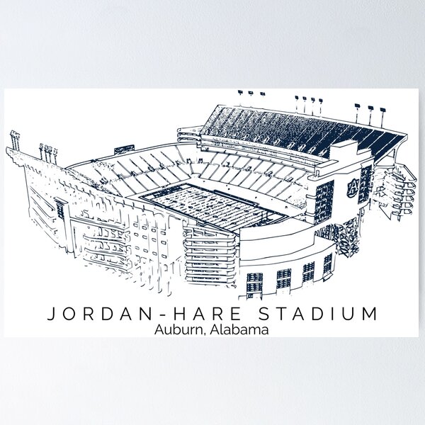 "Jordan-Hare Stadium" Poster for Sale by TENdesignco | Redbubble