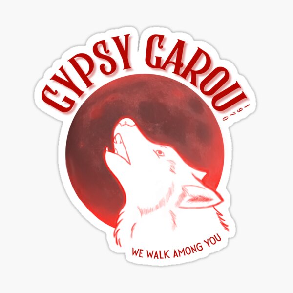 "Gypsy Garou Lycan Logo Design" Sticker for Sale by GypsyGarou | Redbubble