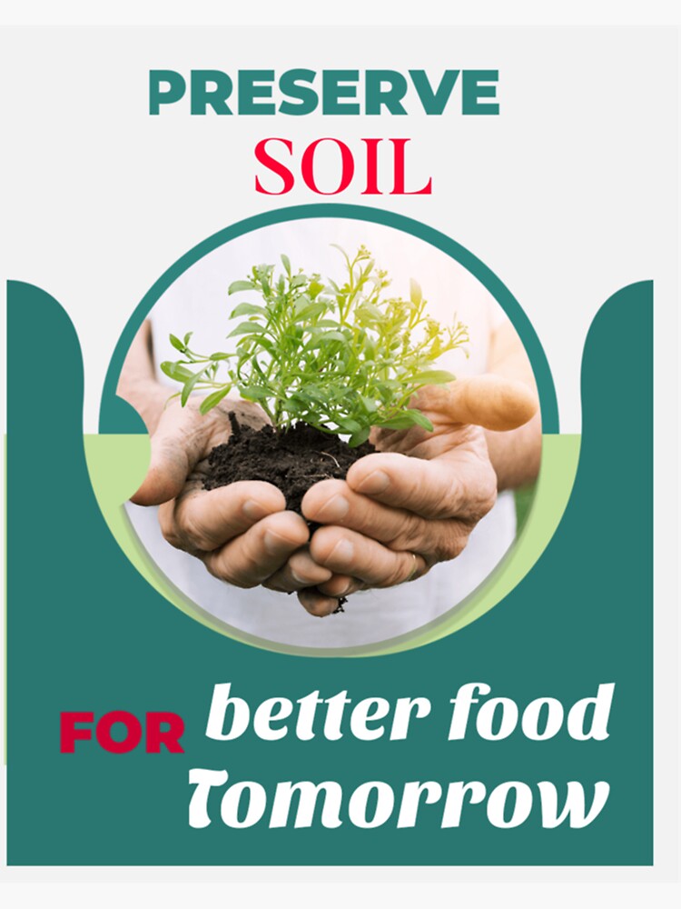 "SOIL PRESERVATION CAMPAIGN " Sticker for Sale by StonesCraftSt | Redbubble