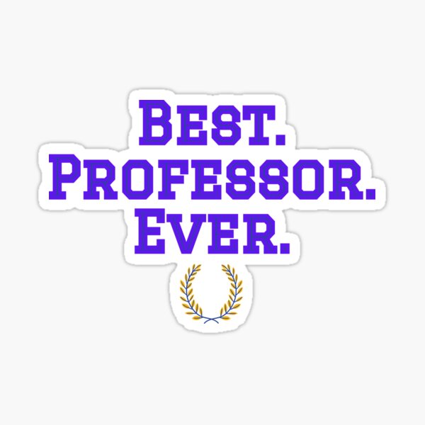 "Best Professor purple" Sticker for Sale by cmd-art | Redbubble