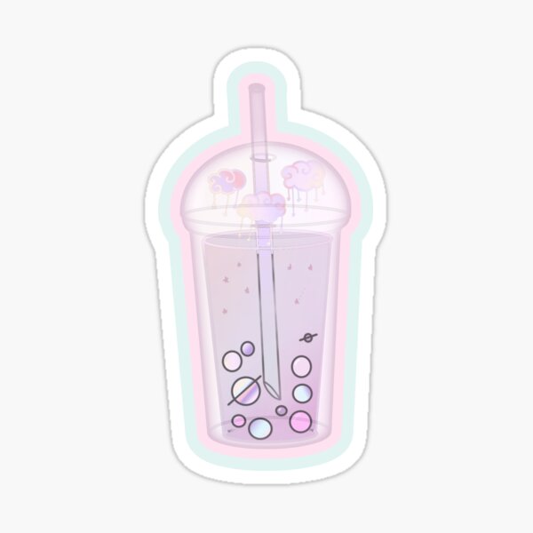 "Space boba tea" Sticker for Sale by Jellyinthebean | Redbubble