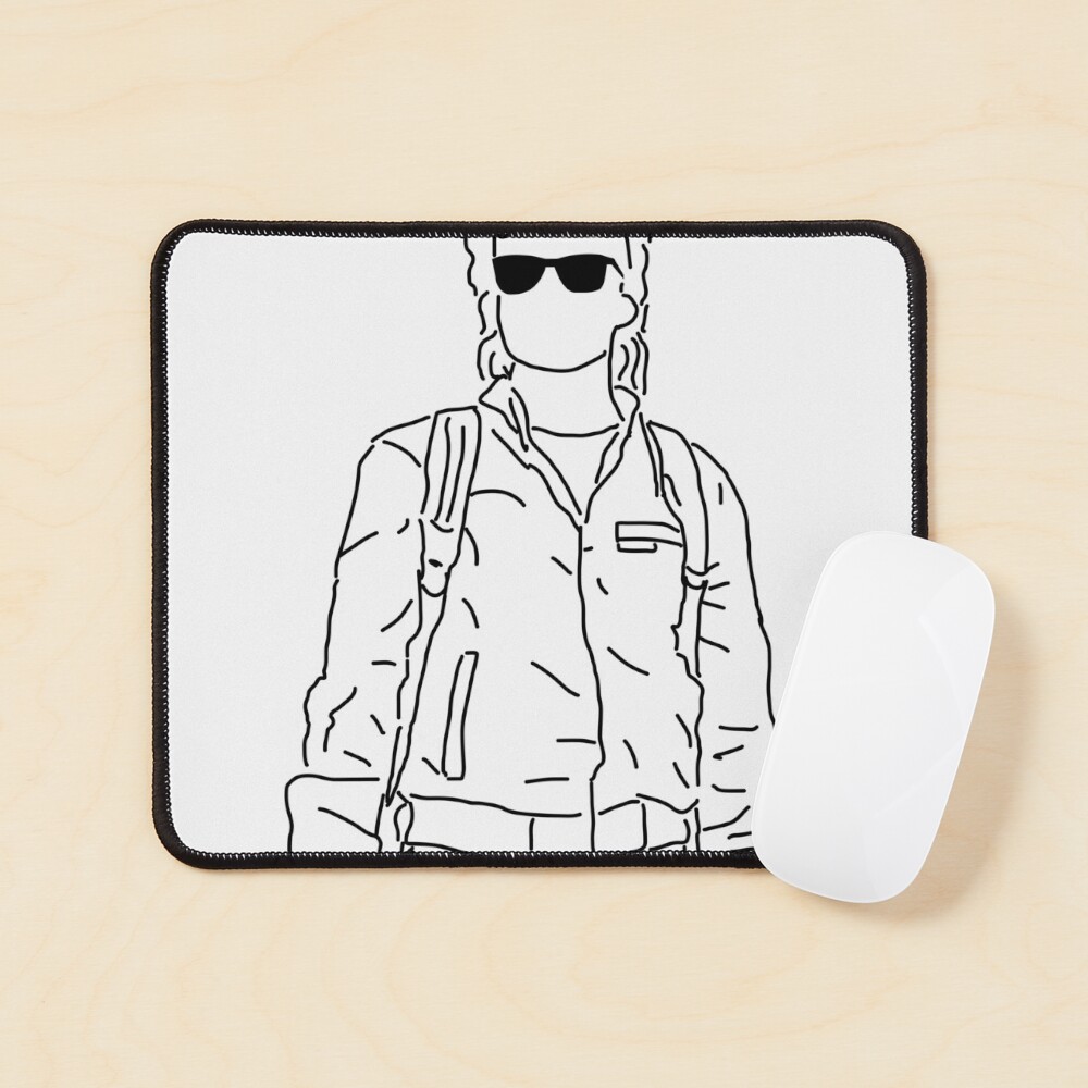 "Steve Harrington from Netflix Stranger Things Outline" Sticker for ...