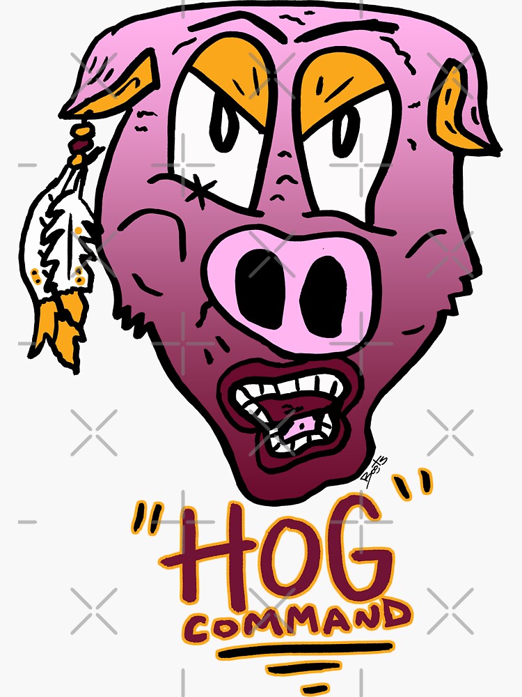 "The Hogs are in Command!" Sticker for Sale by LockedUp | Redbubble
